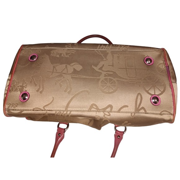 Coach | Bags | Coach Leatherware Horse Carriage Jacquard Satchel ...